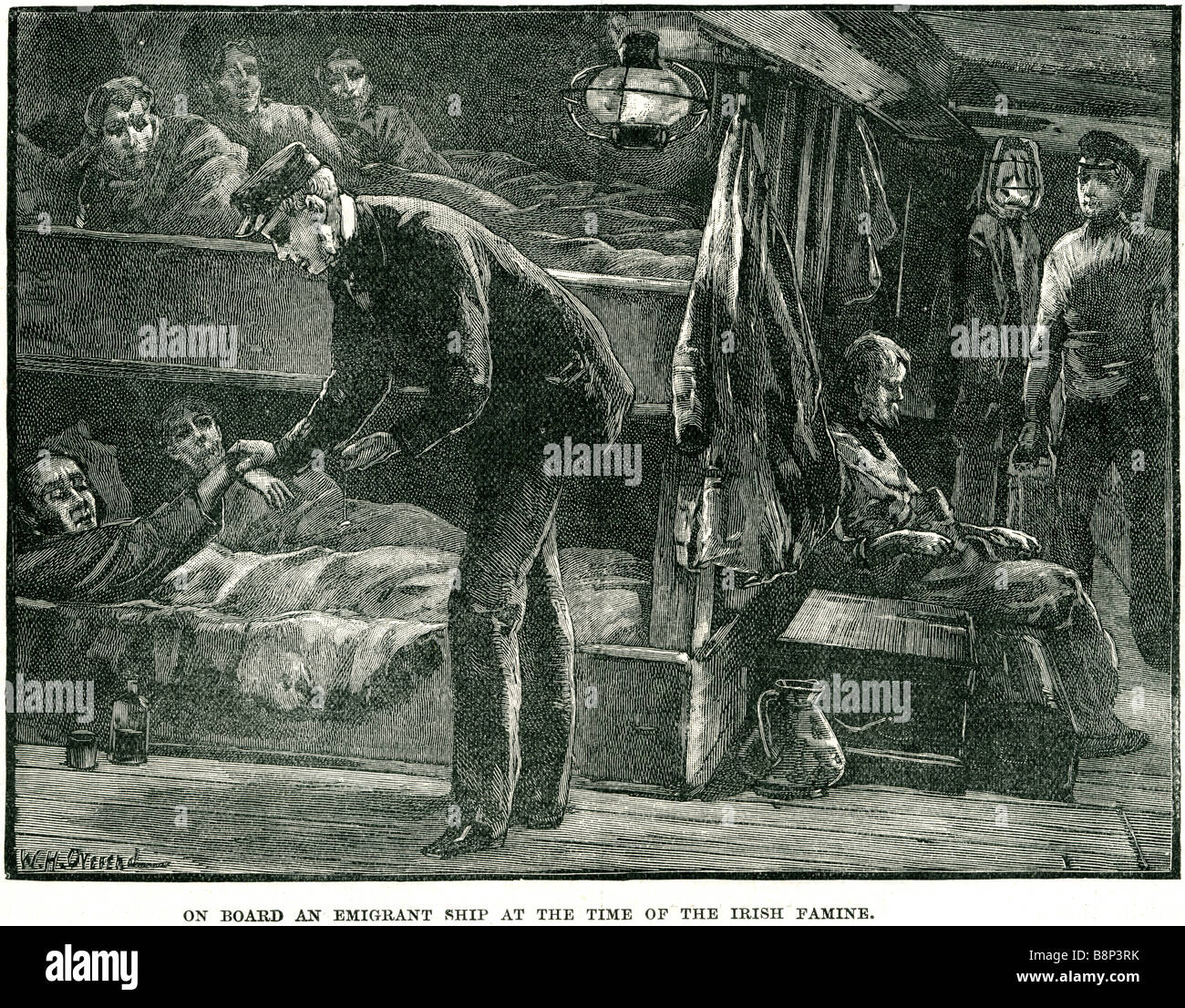 on board emigrant ship irish famine starvation disease mass emigration ...