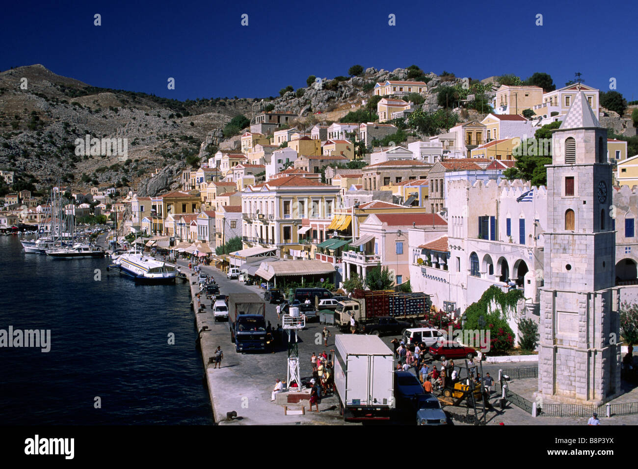 greece, dodecanese islands, symi, yialos port Stock Photo - Alamy