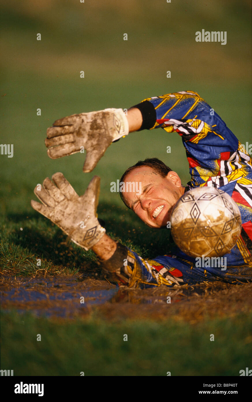 Goalie blocking hi-res stock photography and images - Alamy