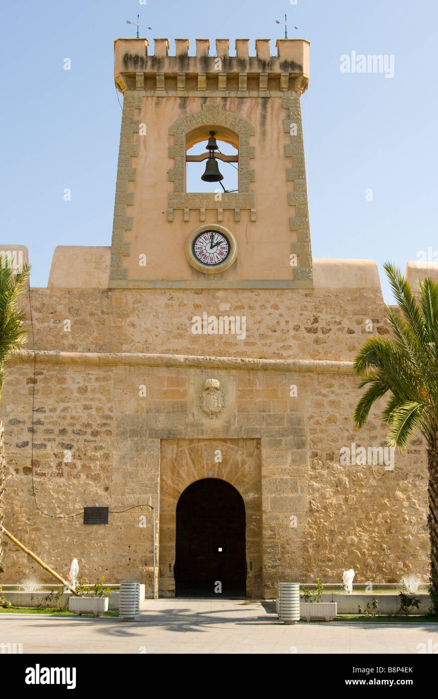 Entrance To The Fortress Fort Castle at Santa Pola Spain Stock Photo ...