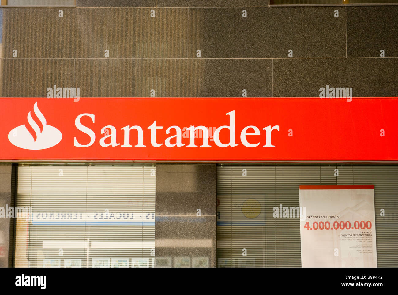 Santander Bank Santa Pola Spain Spanish Banks Stock Photo - Alamy