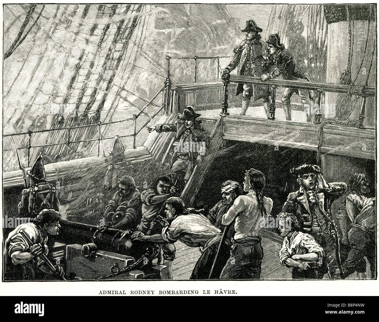 admiral George Brydges Rodney bombarding le havre British naval officer ...