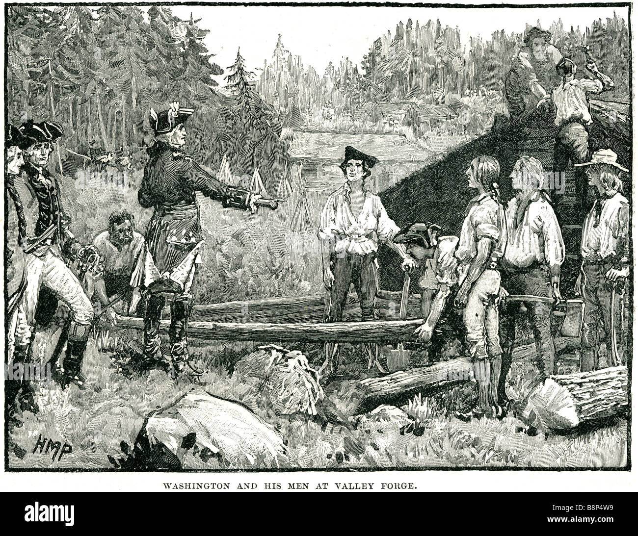 George washington his men valley forge Pennsylvania American ...