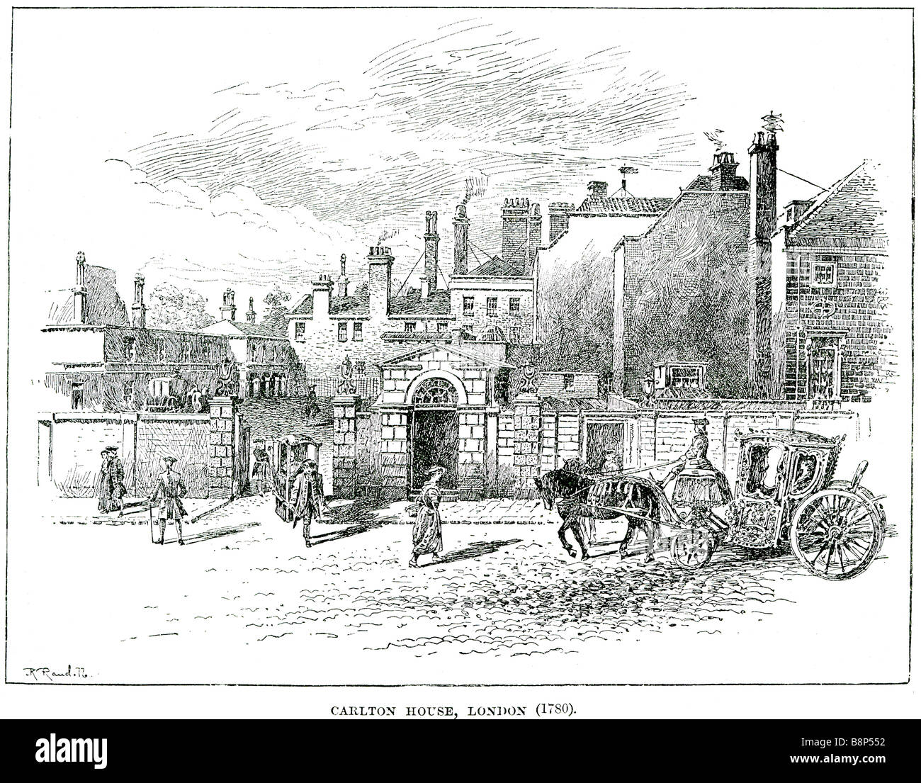 carlton house london 1780 mansion Prince Regent Pall Mall Stock Photo ...