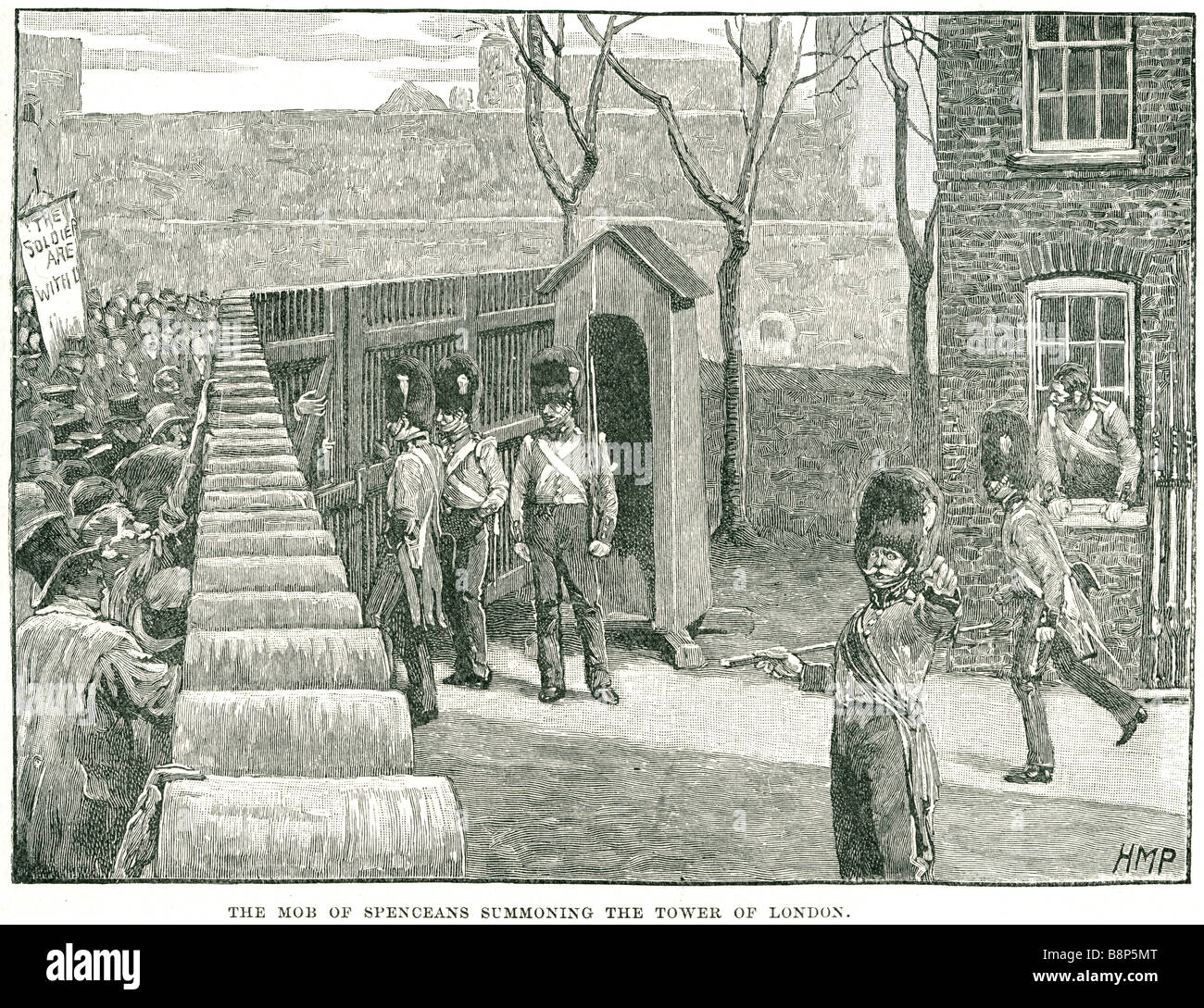 mob of spenceans summoning the tower of london Majesty Royal Palace ...