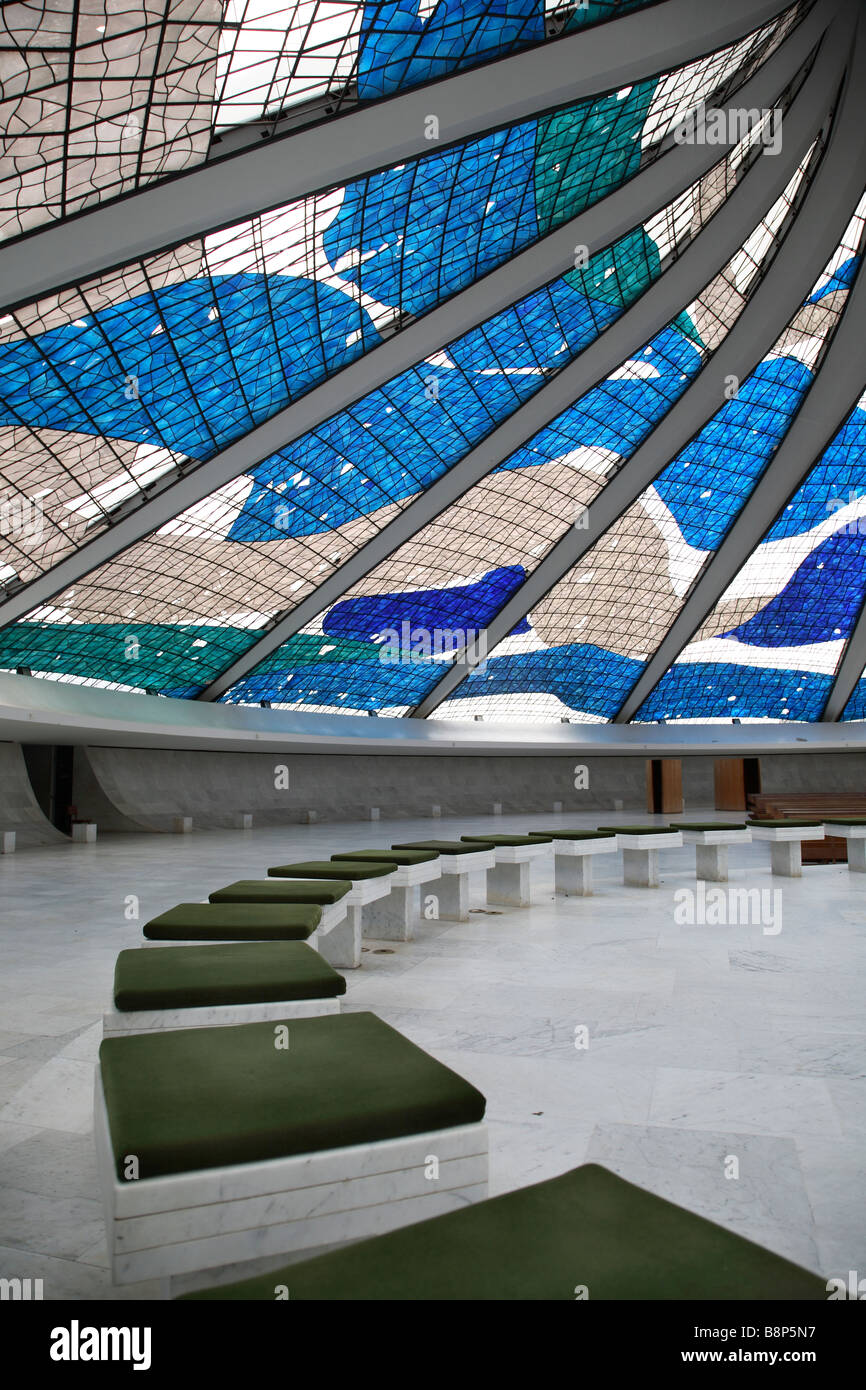 Seating in Metropolitan Cathedral of Brasilia Brazil Architect Oscar ...