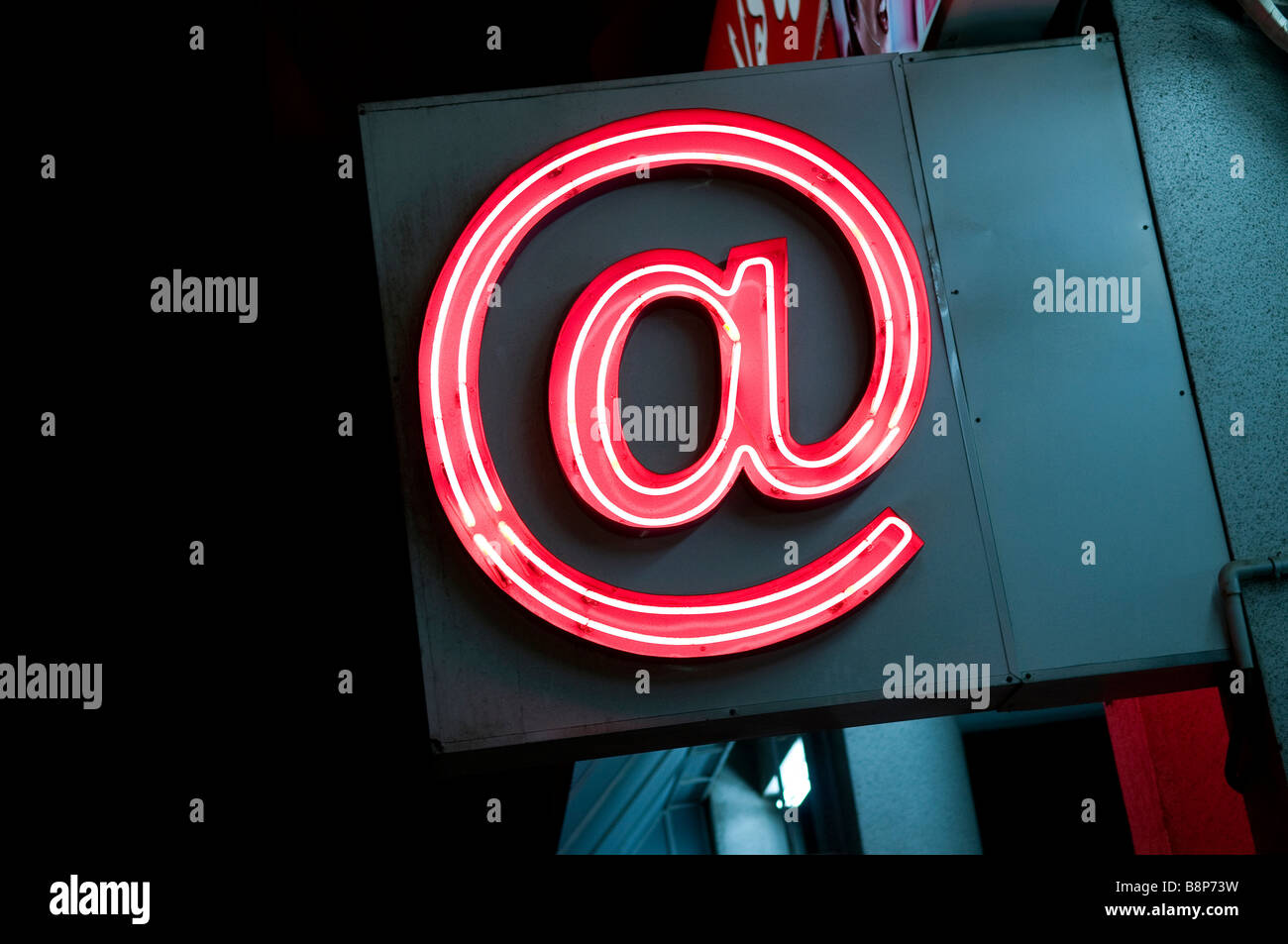 internet cafe sign Stock Photo - Alamy