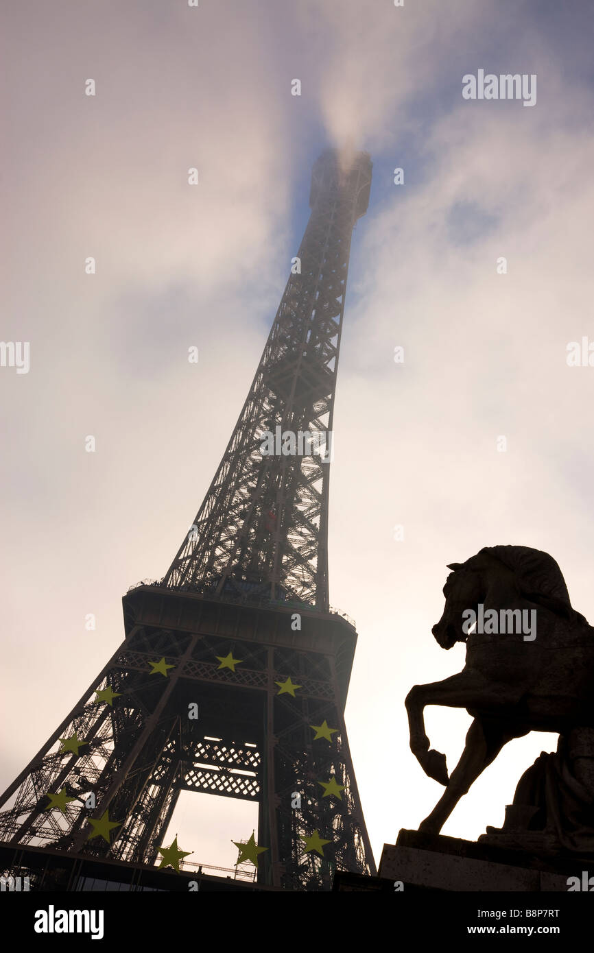 Eiffel Tower Low Angle view Paris France Stock Photo - Alamy