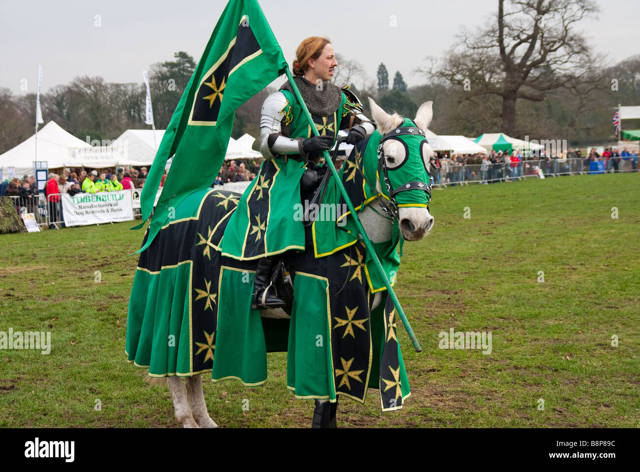 female knight on horseback at a jousting tournament Stock Photo - Alamy