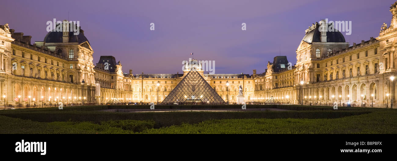 Louvre museum and the pyramid hi-res stock photography and images - Alamy