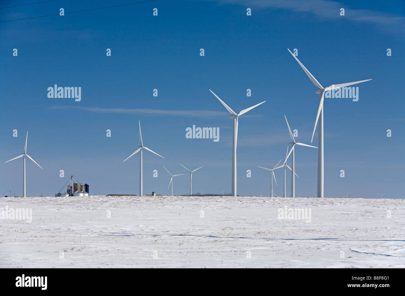 Wind Turbines in Rural Michigan Stock Photo - Alamy