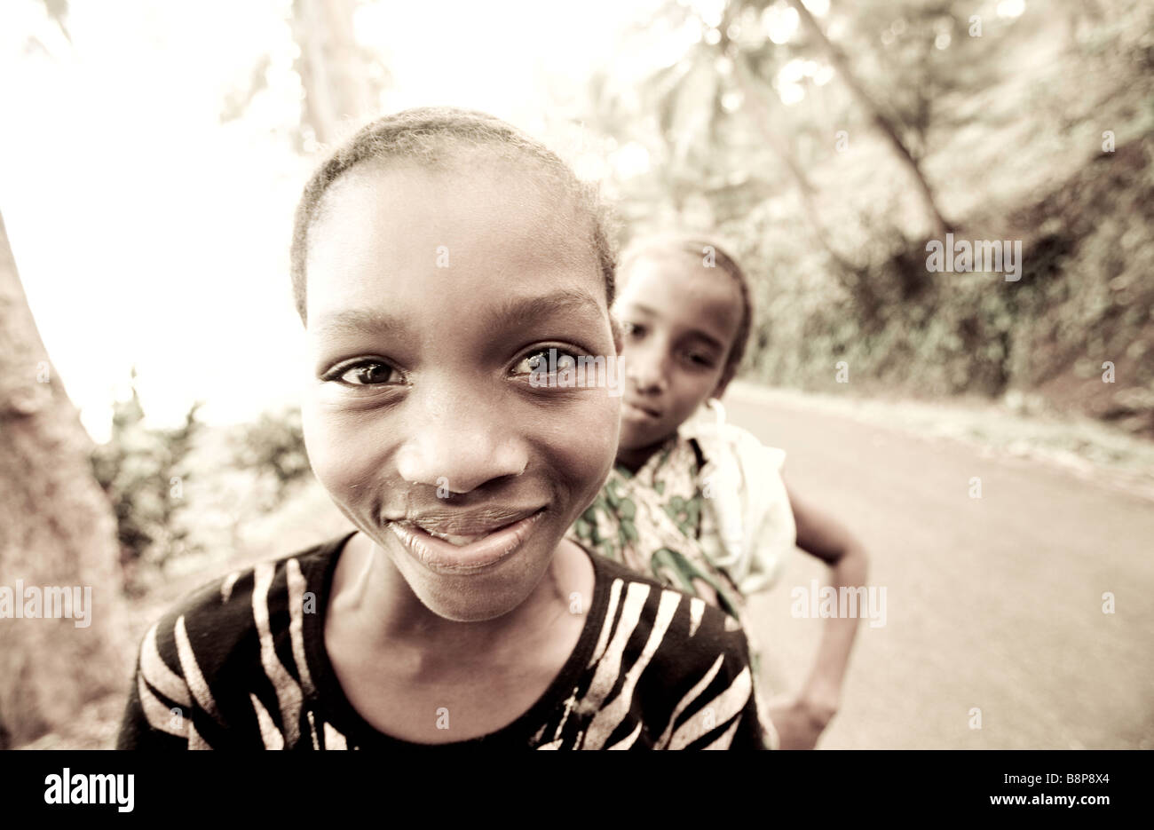 Comoros, Anjouan, local girls, west coast Stock Photo - Alamy
