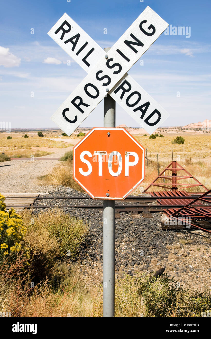 Road sign level crossing, railroad traffic Stock Photo - Alamy