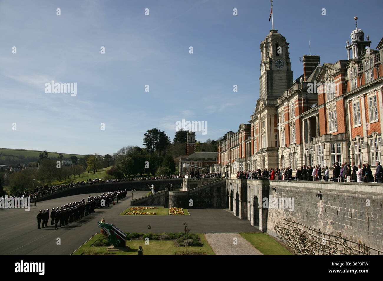 Town of Dartmouth, England. Officer passing out parade at the Sir Aston ...