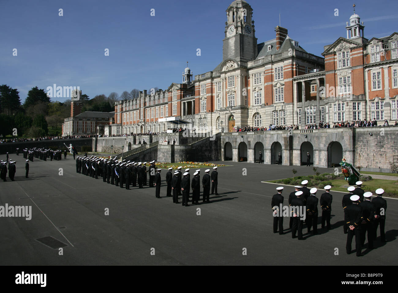 Town of Dartmouth, England. Officer passing out parade at the Sir Aston ...