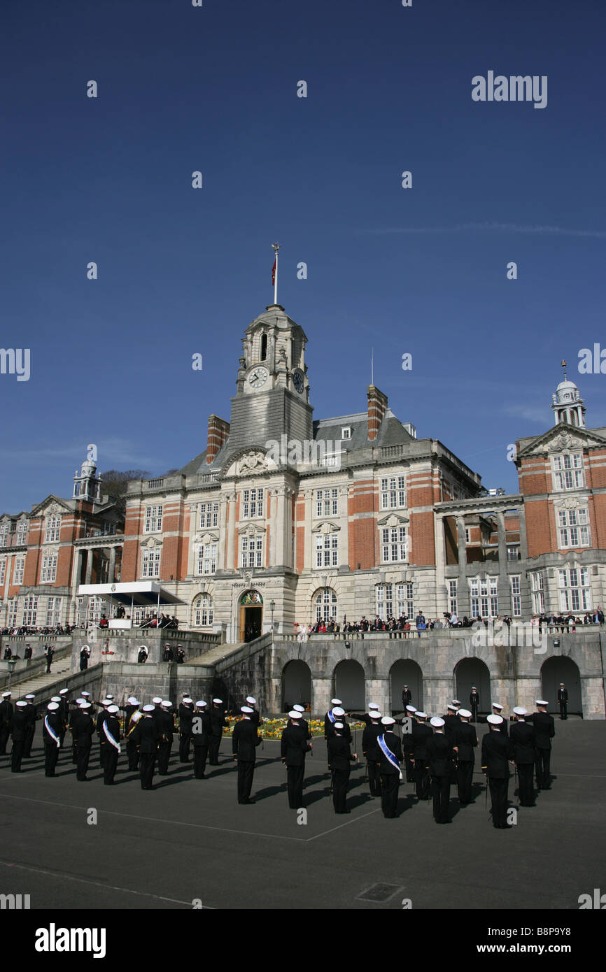 Town of Dartmouth, England. Officer passing out parade at the Sir Aston ...