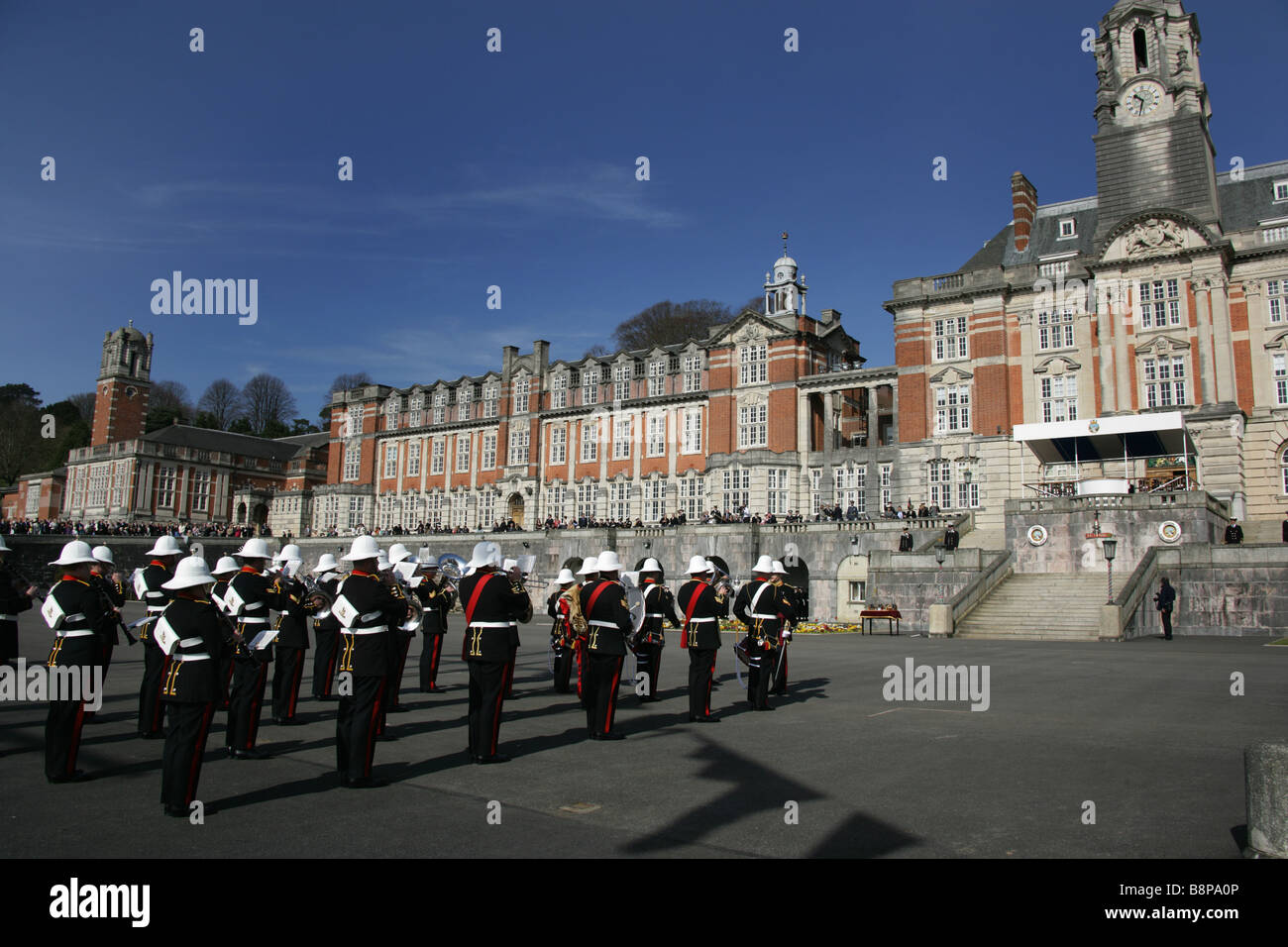 Town of Dartmouth, England. Officer passing out parade at the Sir Aston ...