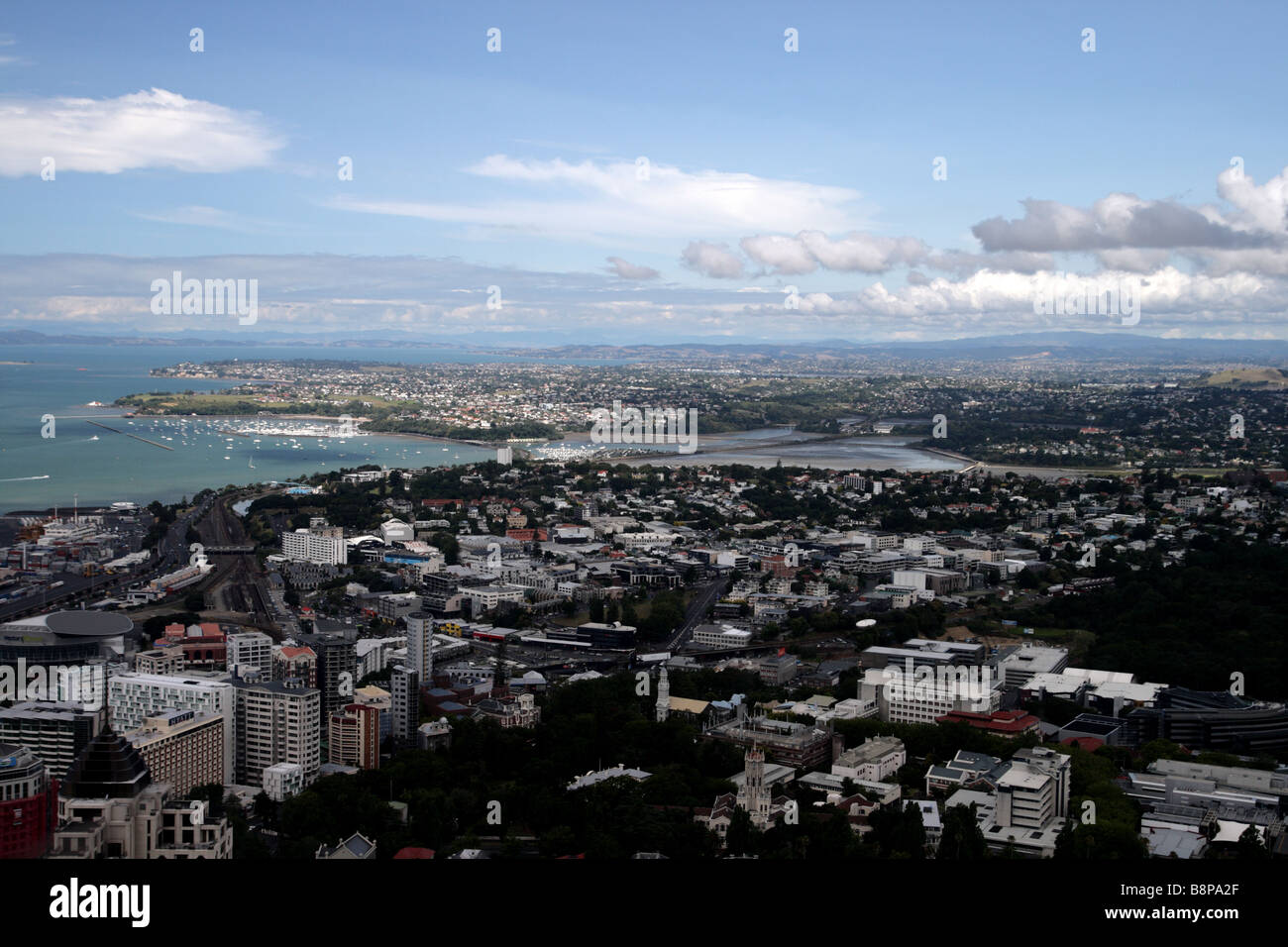 Aerial view of Auckland Stock Photo - Alamy