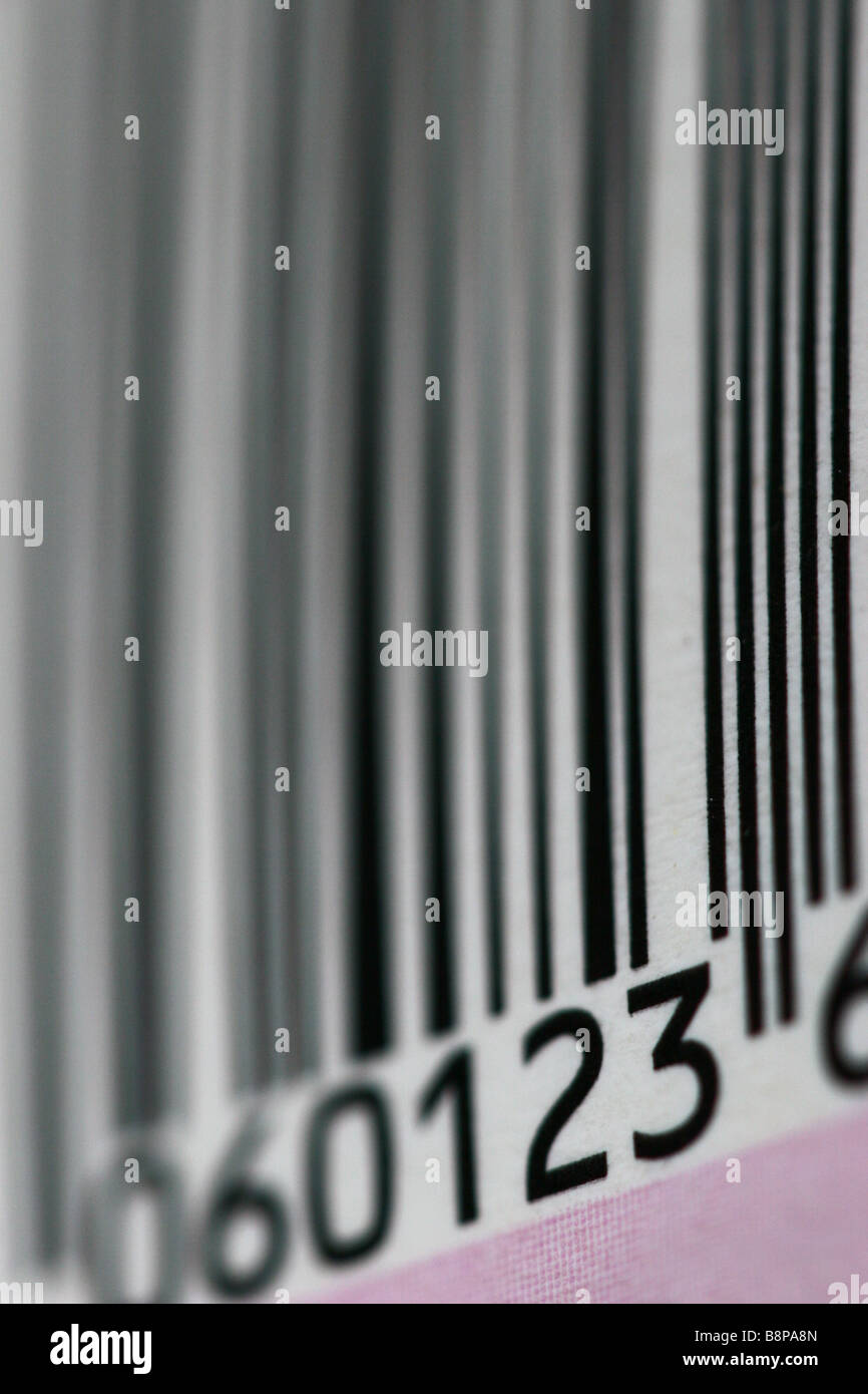 Product barcode containing numbers 123 Stock Photo - Alamy