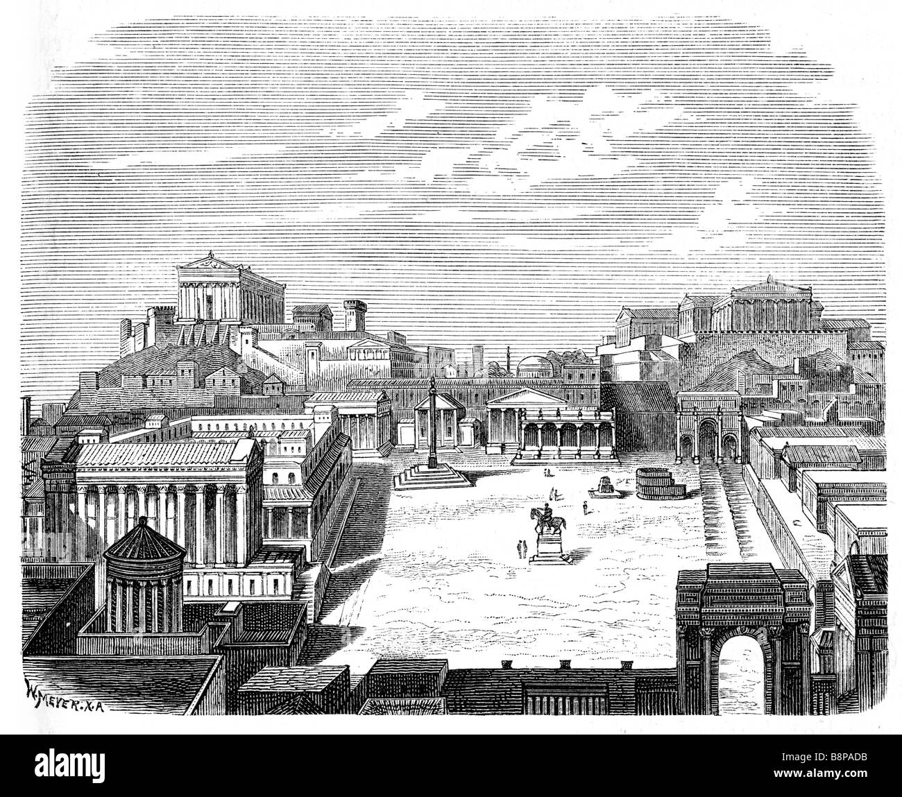 Roman forum illustration hi-res stock photography and images - Alamy