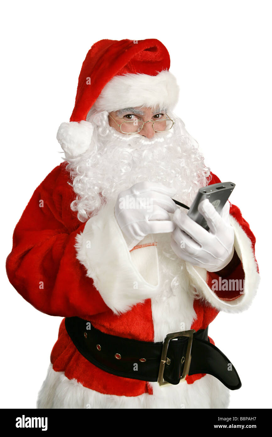 Santa clause at Christmas isolated on white background Stock Photo - Alamy