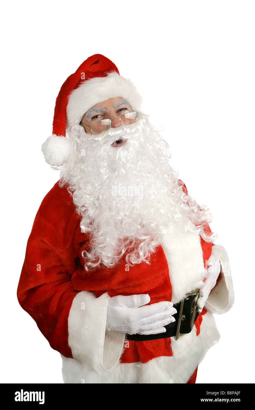 Santa clause at Christmas isolated on white background Stock Photo - Alamy