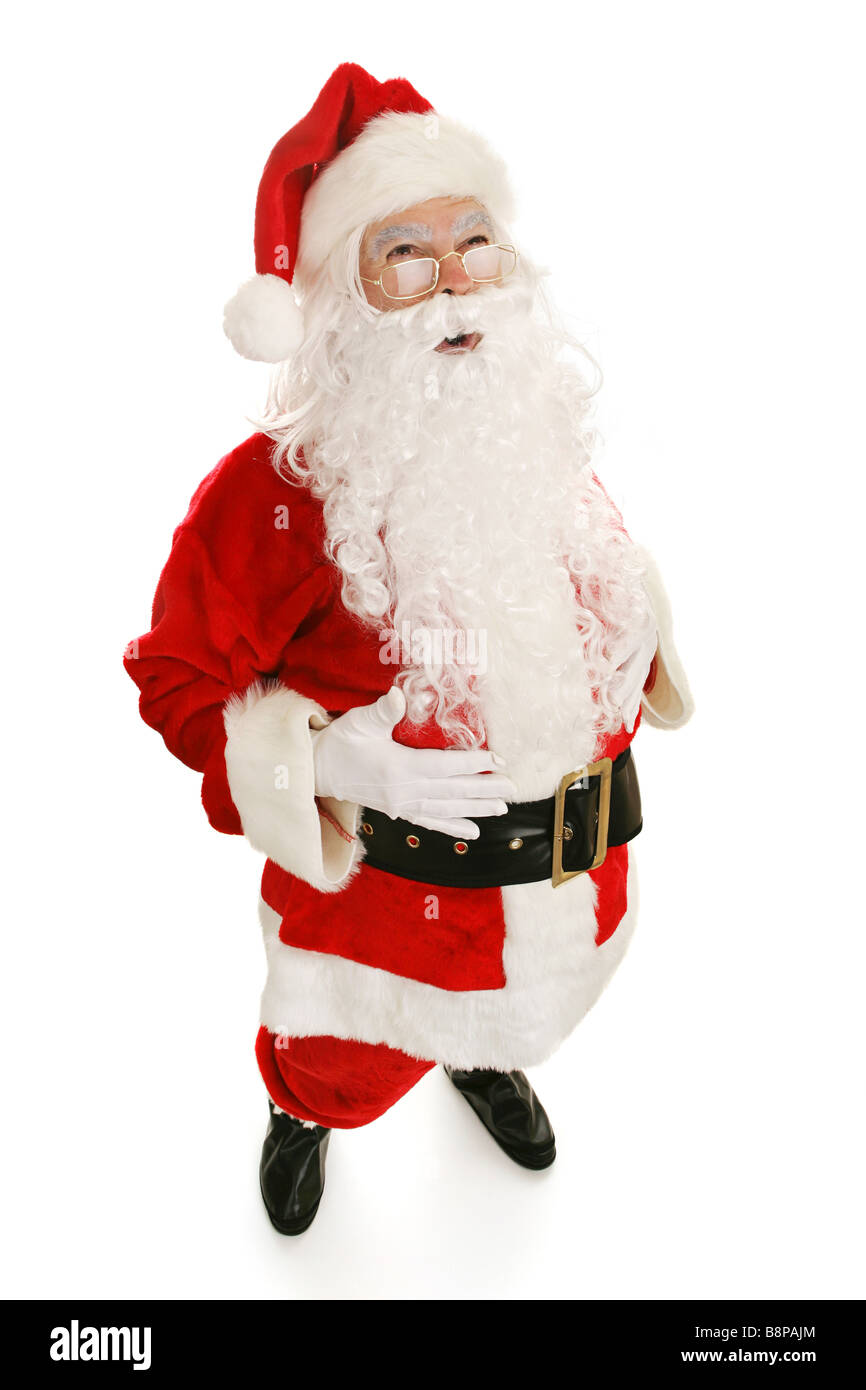 Santa clause at Christmas isolated on white background Stock Photo - Alamy