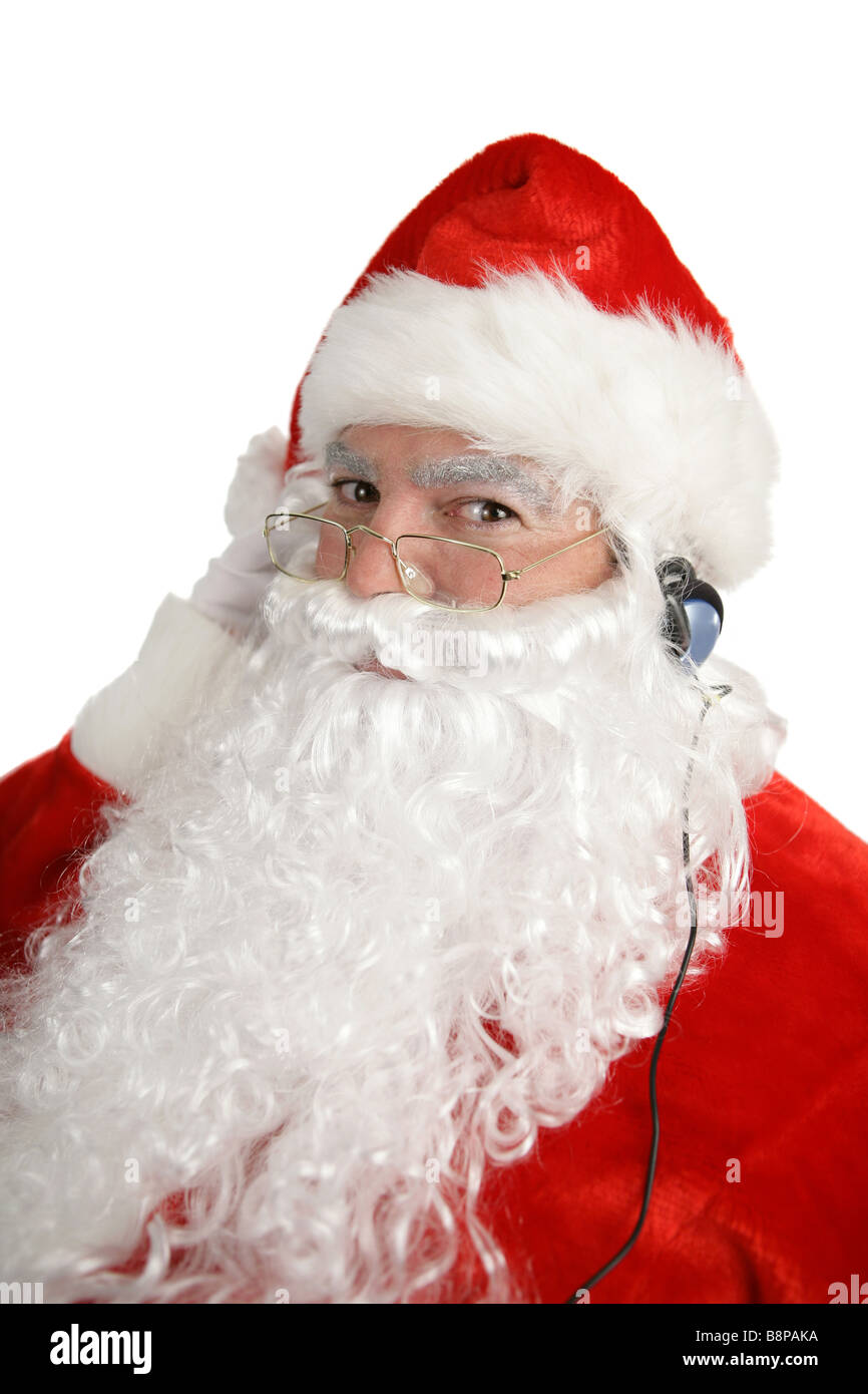 Santa clause at Christmas isolated on white background Stock Photo - Alamy