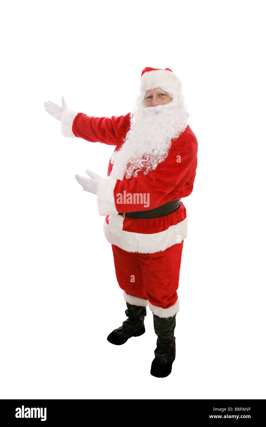 Santa clause at Christmas isolated on white background Stock Photo - Alamy