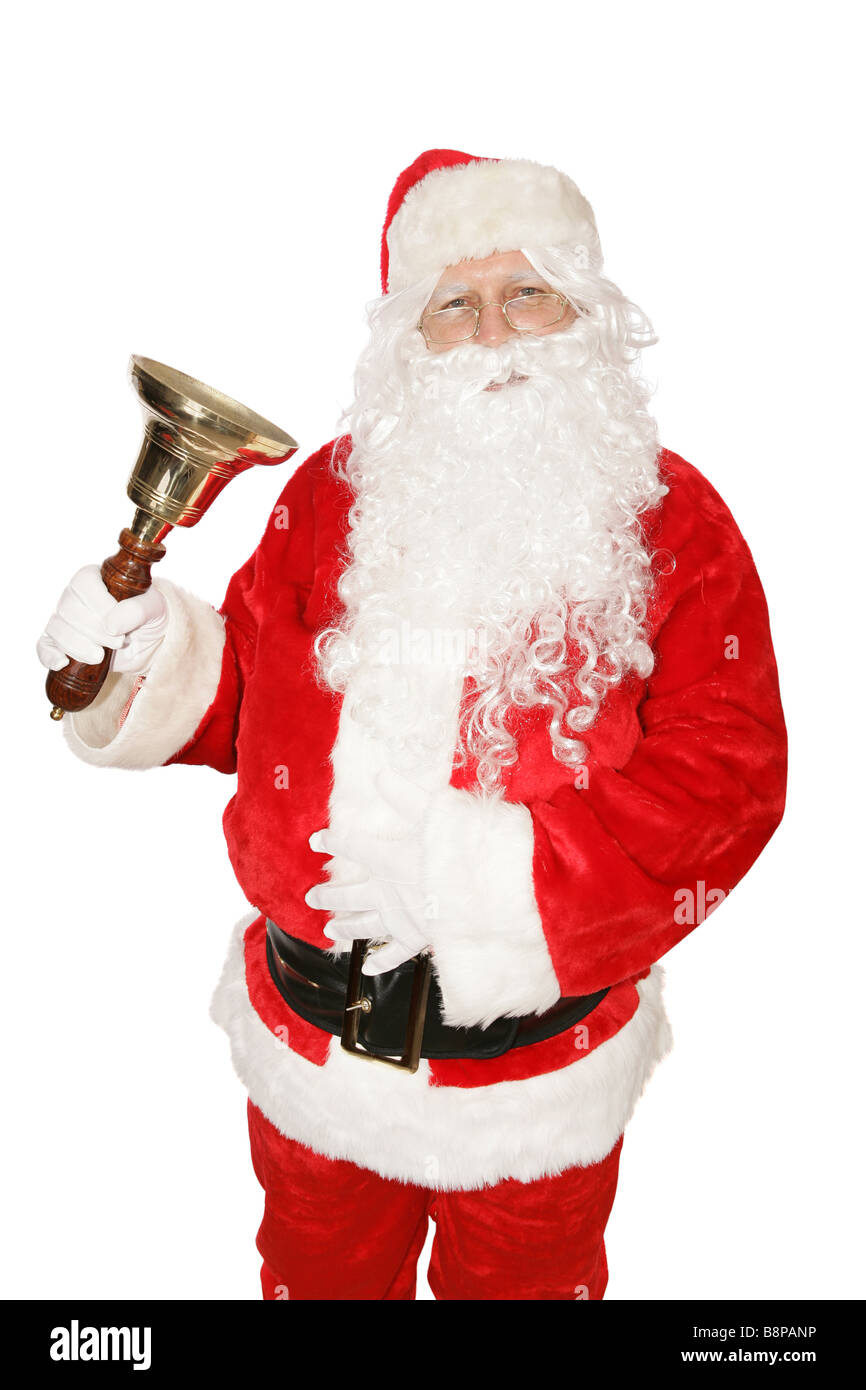 Santa clause at Christmas isolated on white background Stock Photo - Alamy