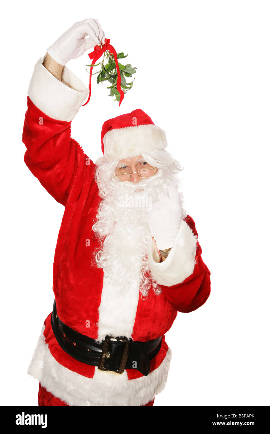 Santa clause at Christmas isolated on white background Stock Photo - Alamy