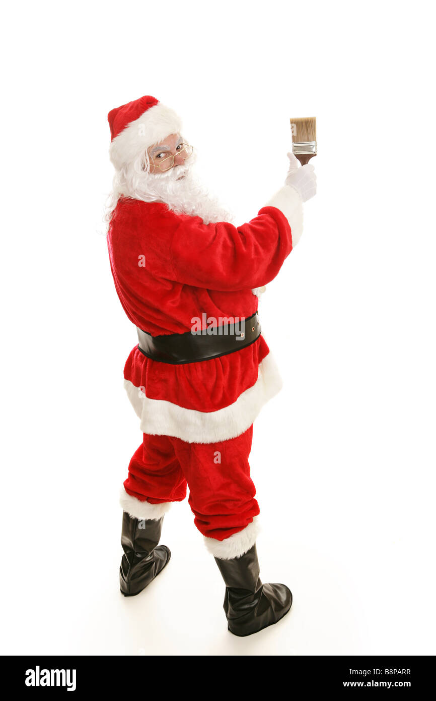 Santa clause at Christmas isolated on white background Stock Photo - Alamy