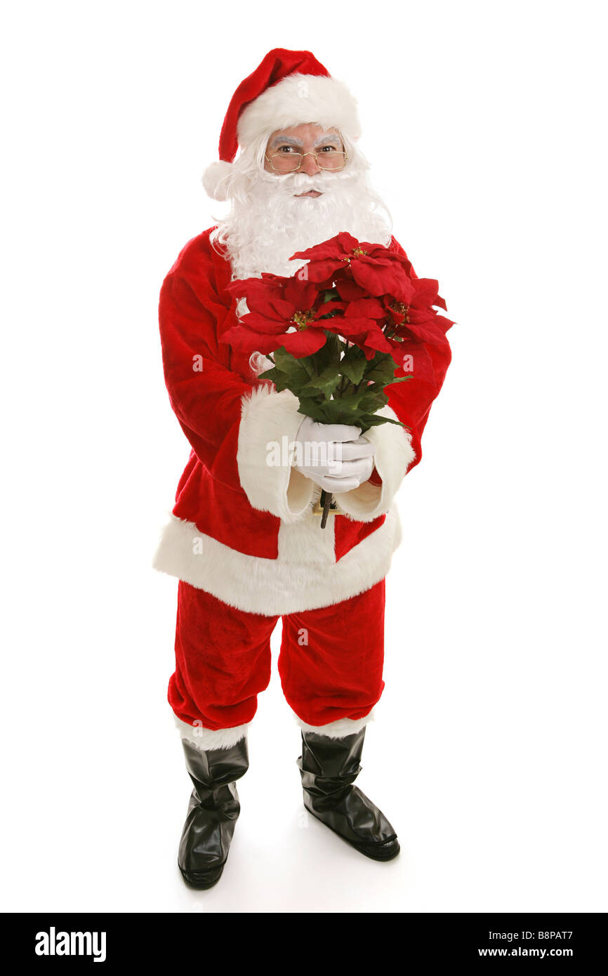 Santa clause at Christmas isolated on white background Stock Photo - Alamy