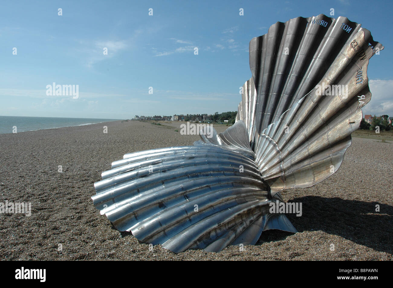 Scallop shell memorial to composer Benjamin Bitten at Aldeburgh ...