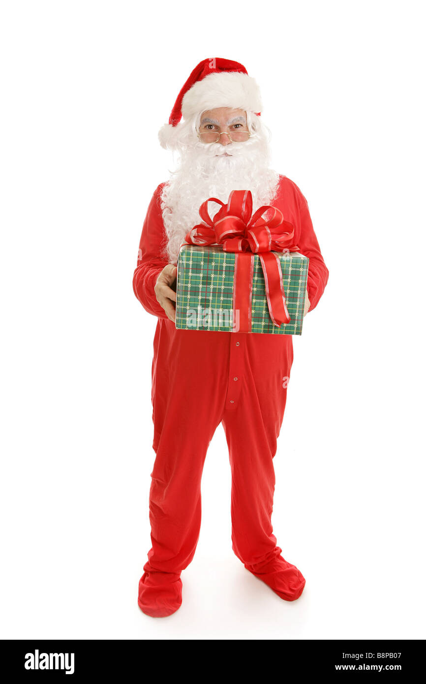 Santa clause at Christmas isolated on white background Stock Photo - Alamy