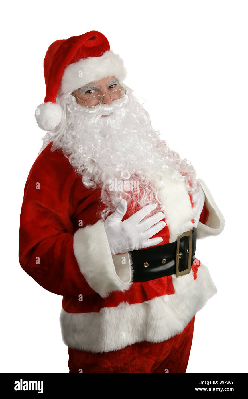 Santa clause at Christmas isolated on white background Stock Photo - Alamy