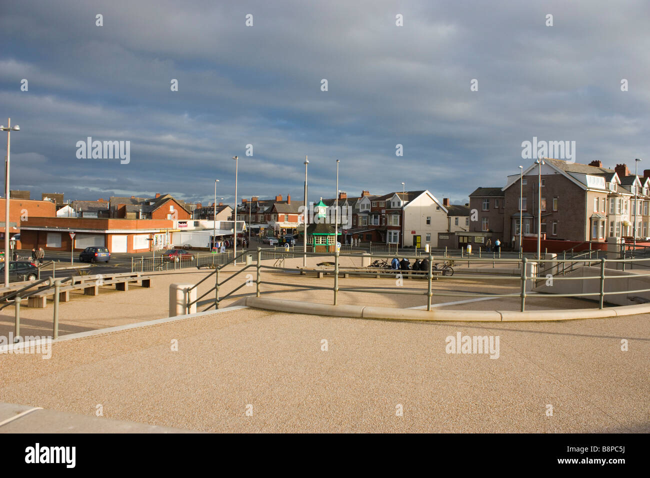 Victoria Road West meets the seafront at Thornton Cleveleys Lancashire ...