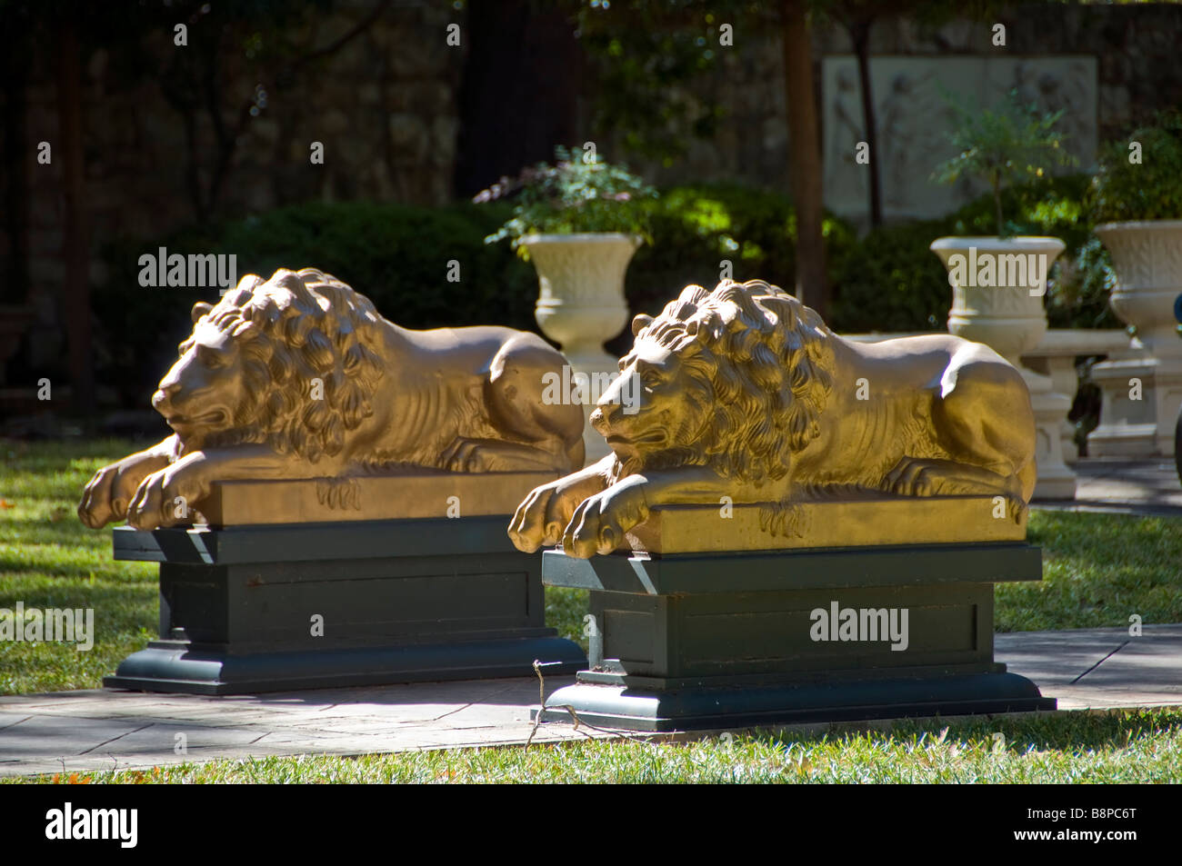 lion lawn ornaments Steves Homestead museum is a historic house built ...