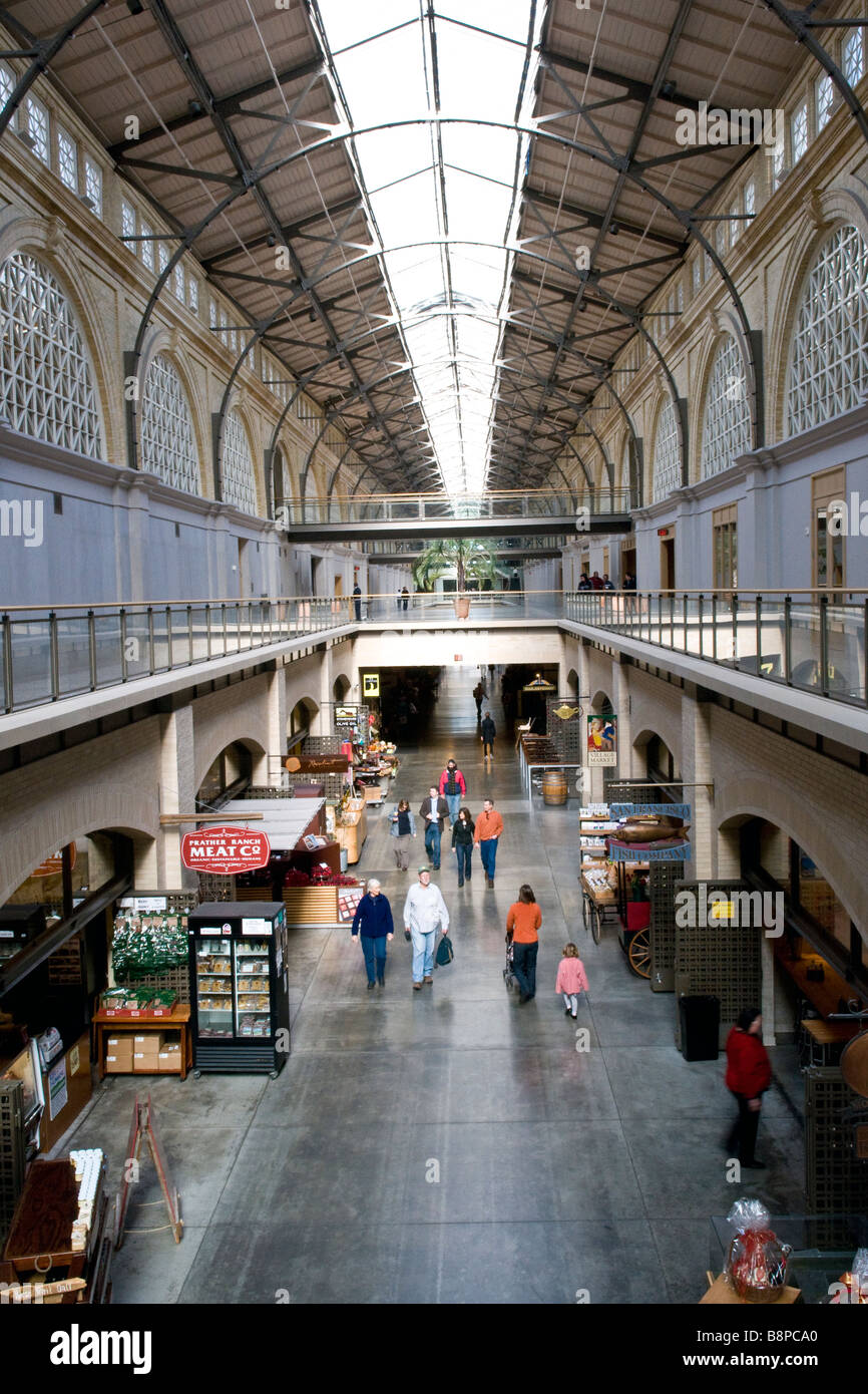 Inside view of Ferry Building San Francisco California USA Stock Photo ...