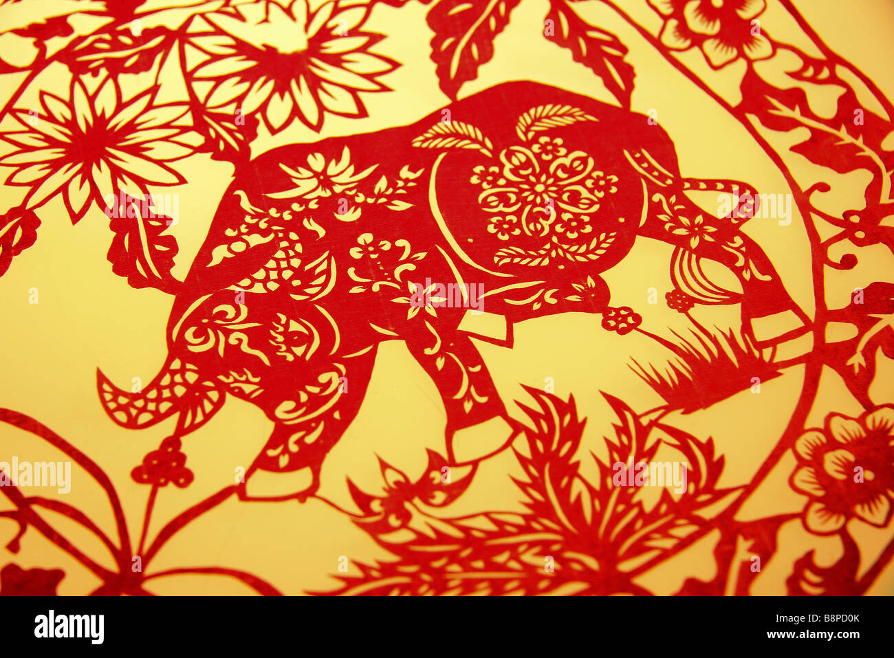 Cut Or Torn Paper Of Ox Stock Photo - Alamy