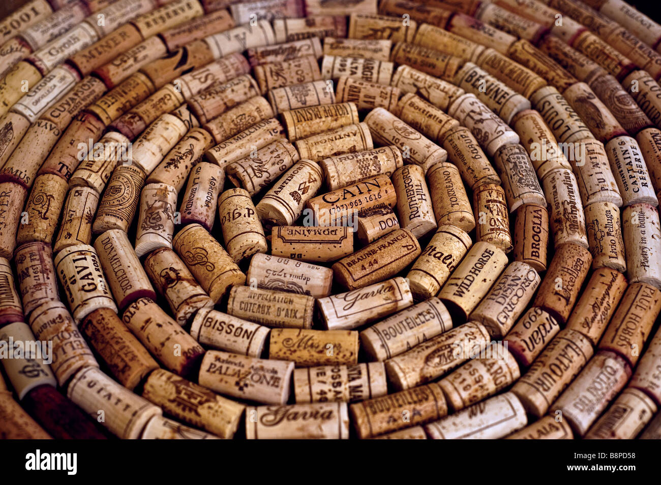 Closeup view of used corks Stock Photo - Alamy