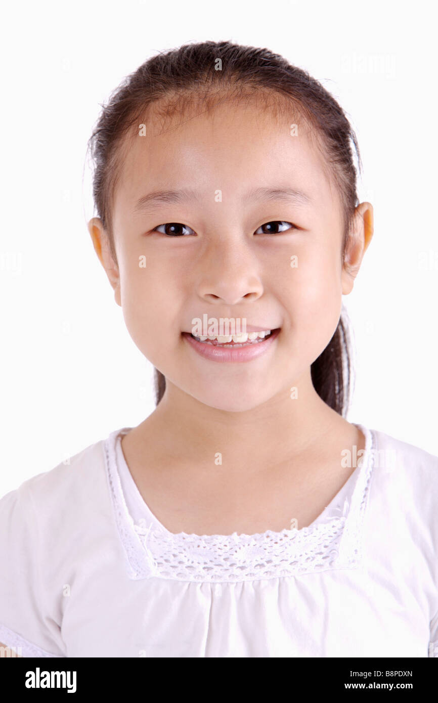 Girl smiling portrait close up Stock Photo - Alamy