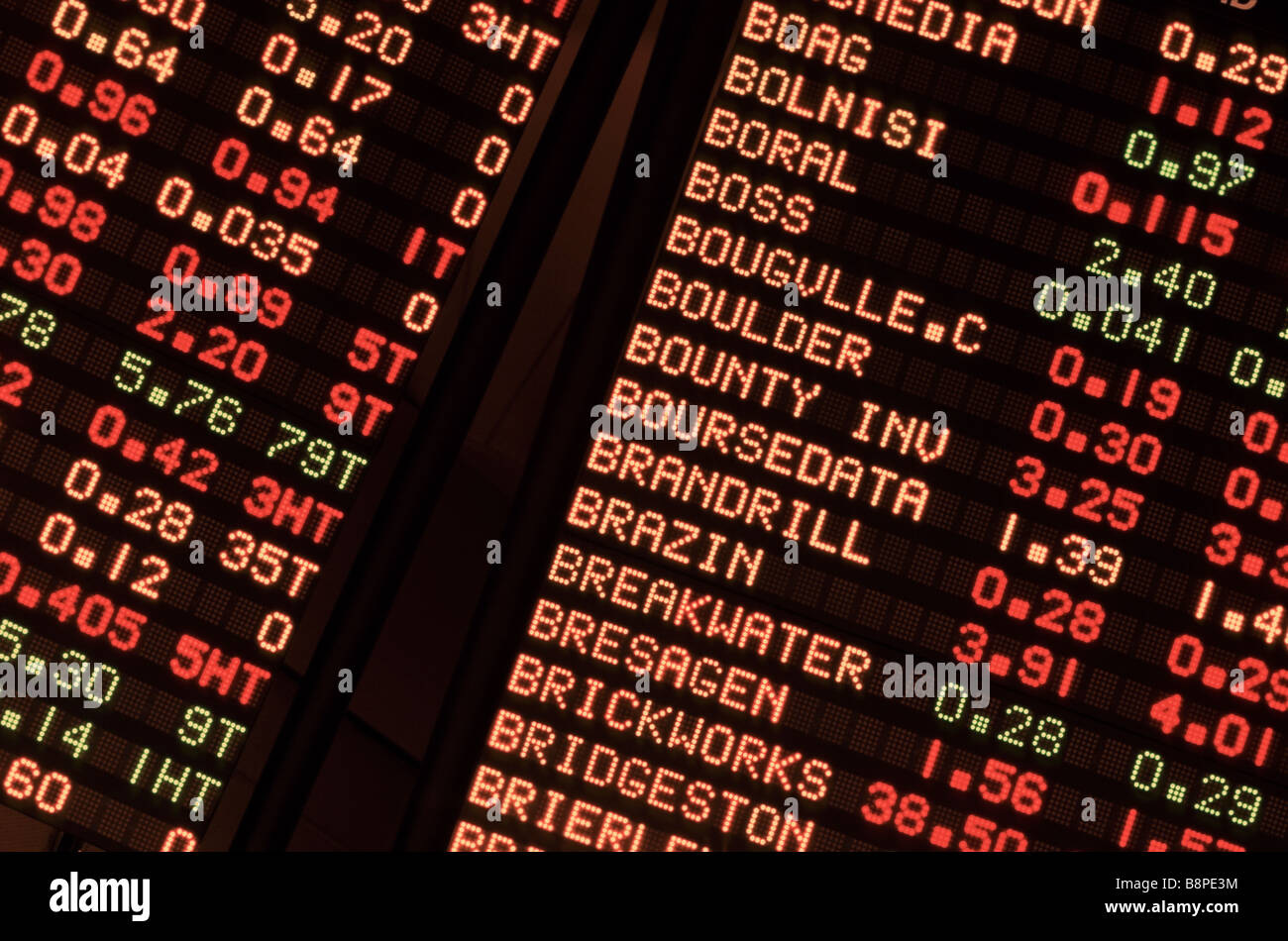 Stock market exchange prices board hi-res stock photography and images ...