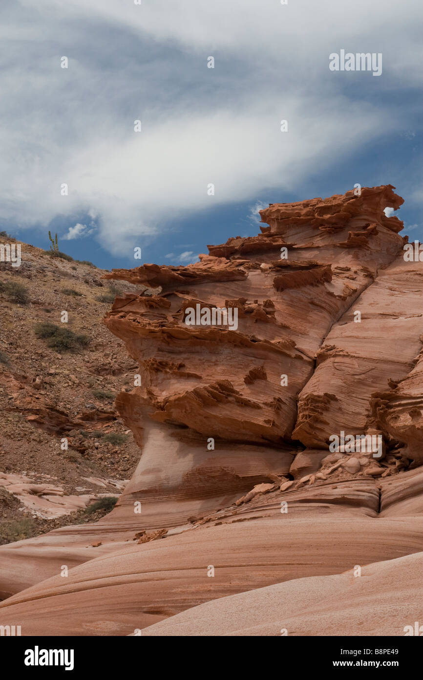 Jagged Sandstone Cliff Stock Photo - Alamy
