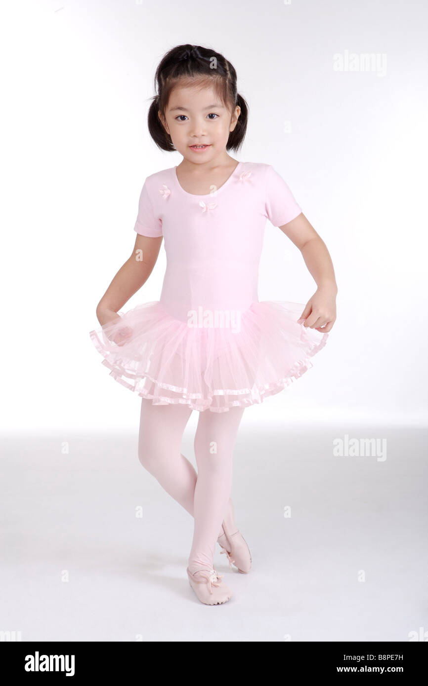 Girl ballet dancing front view portrait Stock Photo - Alamy