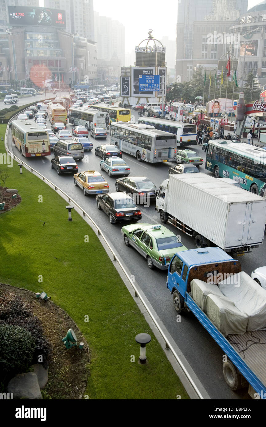 China Shanghai busy thoroughfare Stock Photo - Alamy
