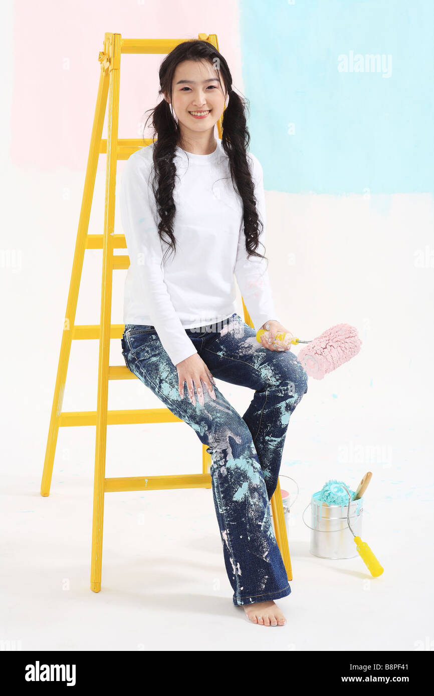 Everyday Life of Young Woman Stock Photo - Alamy