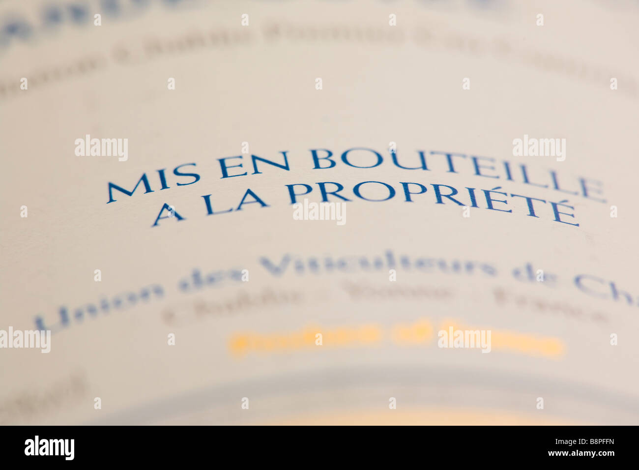 Chablis wine label hi-res stock photography and images - Alamy