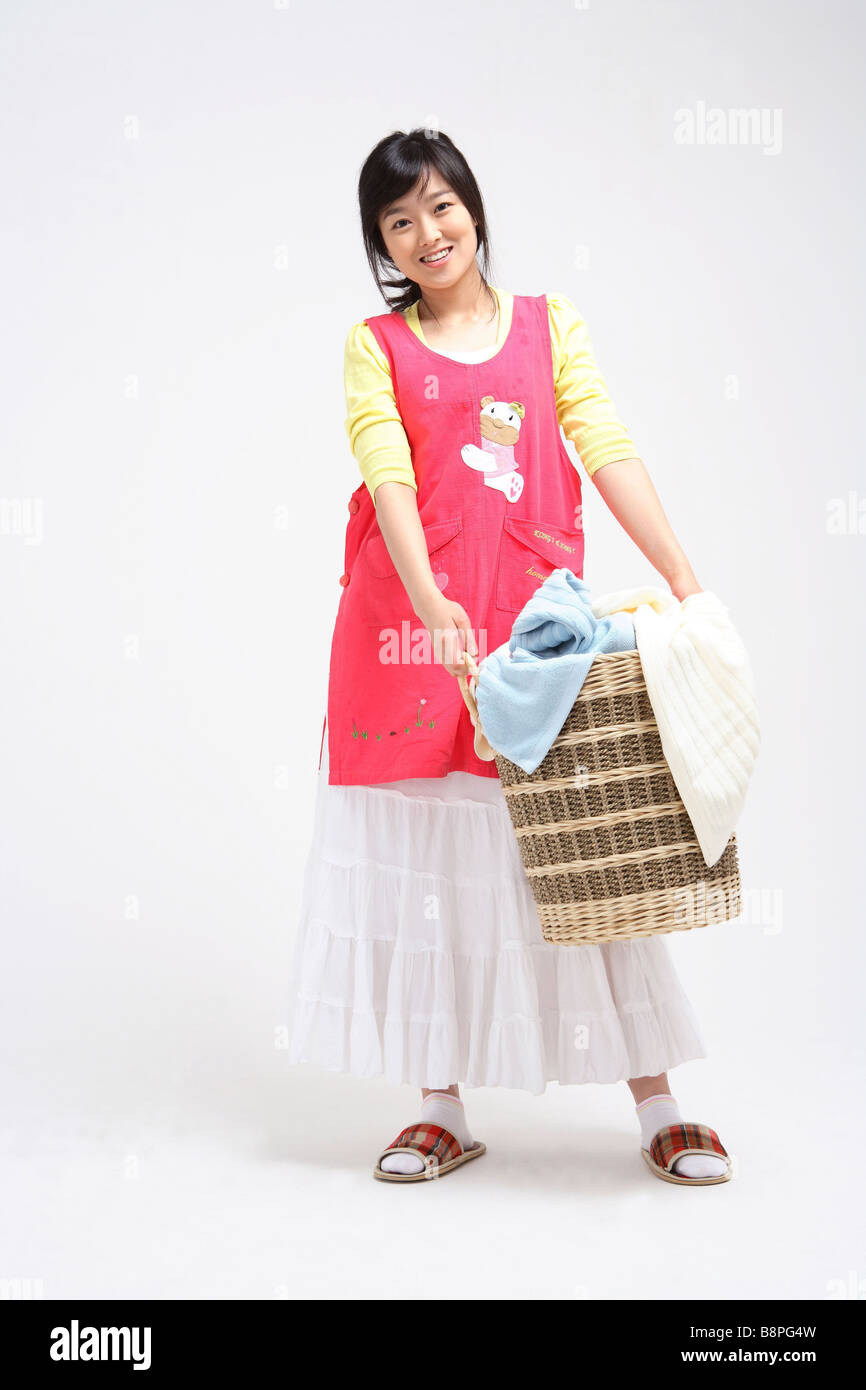 Everyday Life of Young Housewife Stock Photo - Alamy