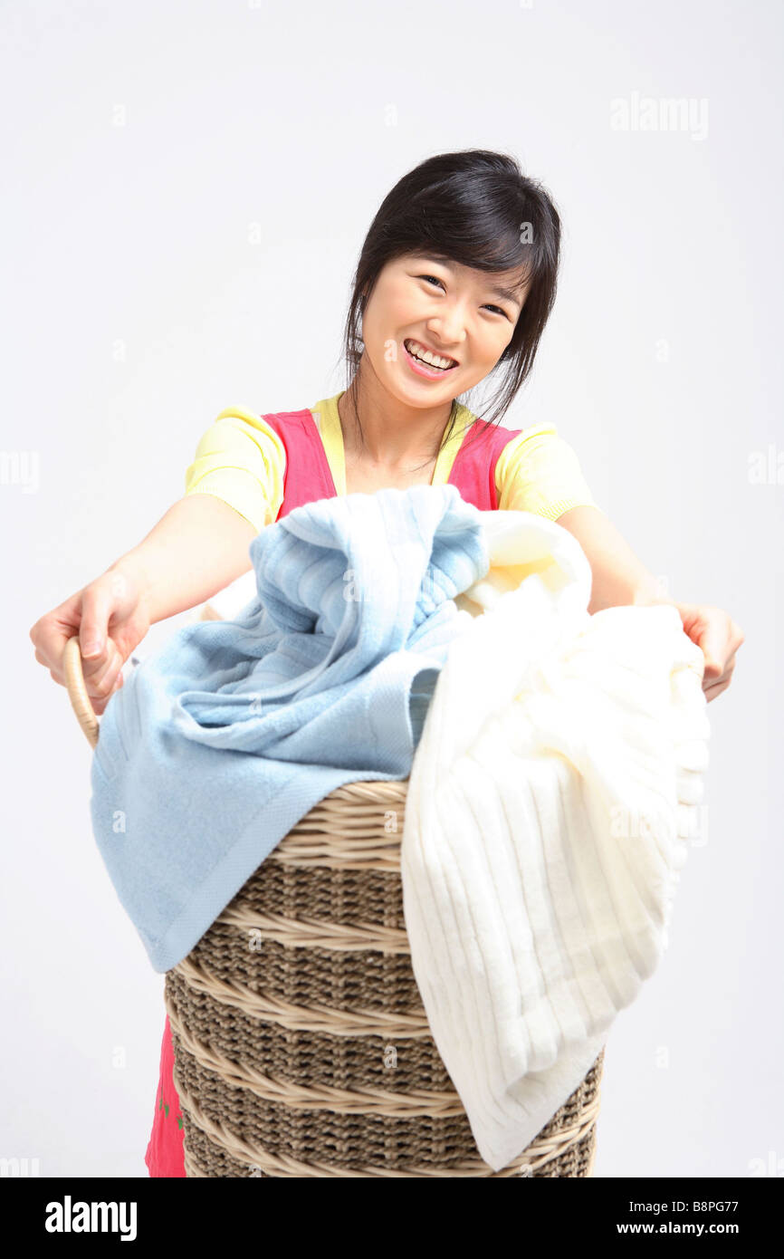 Everyday Life of Young Housewife Stock Photo - Alamy
